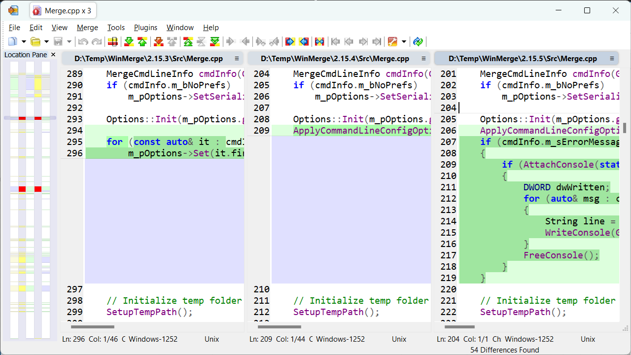 Screenshots WinMerge Screenshots WinMerge